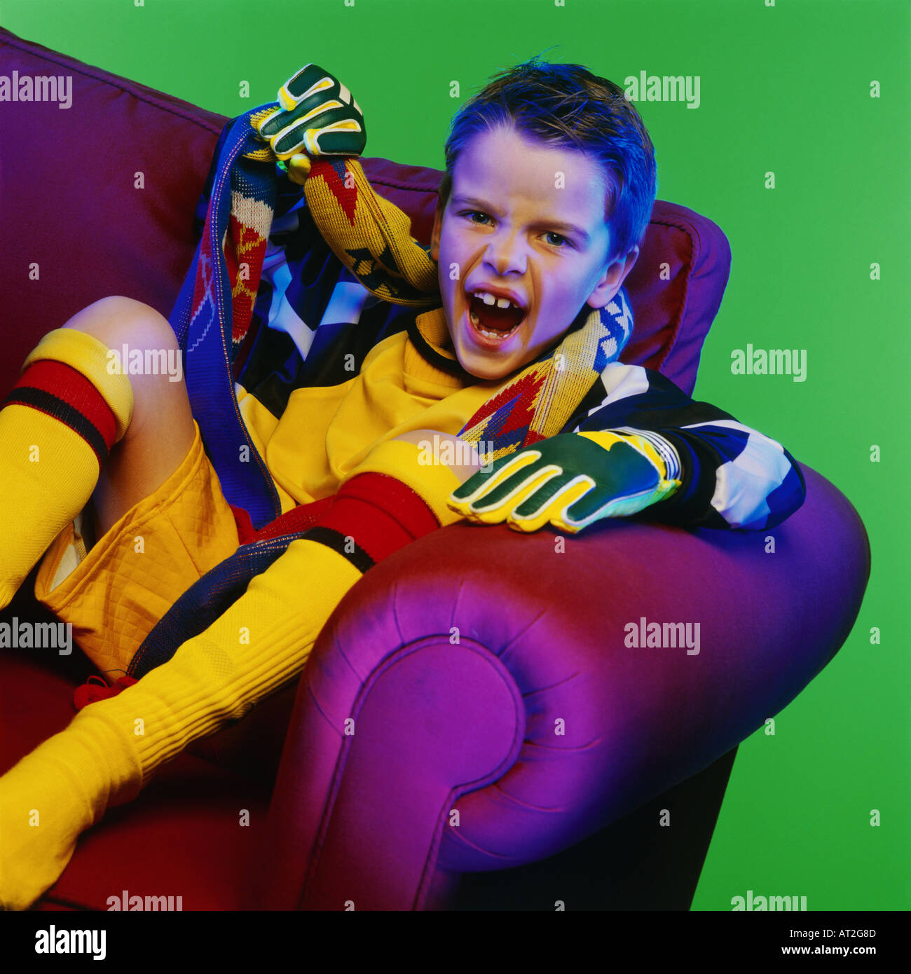 Boy wearing football kit hi-res stock photography and images - Alamy