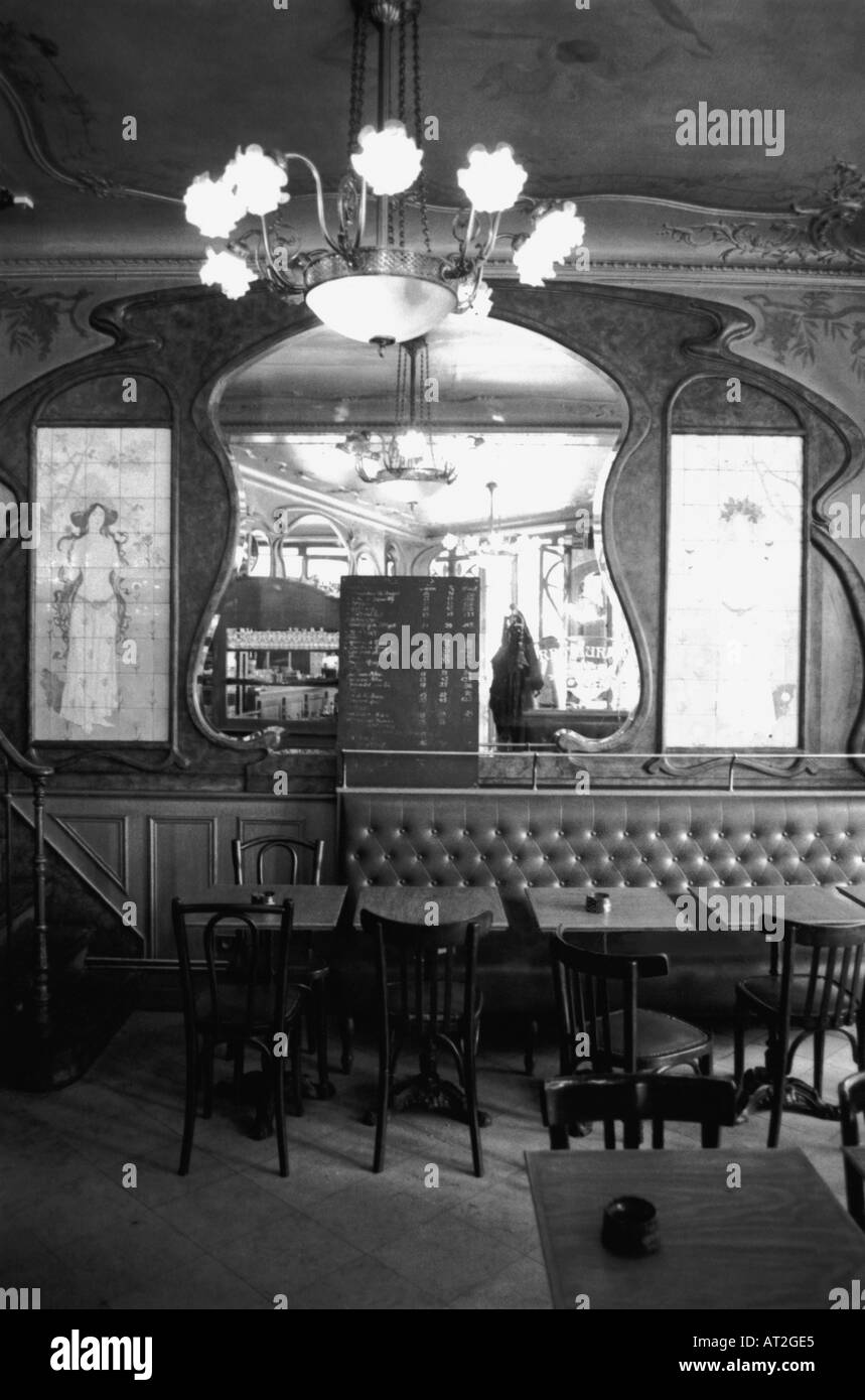 Old french cafe interior hi-res stock photography and images - Alamy