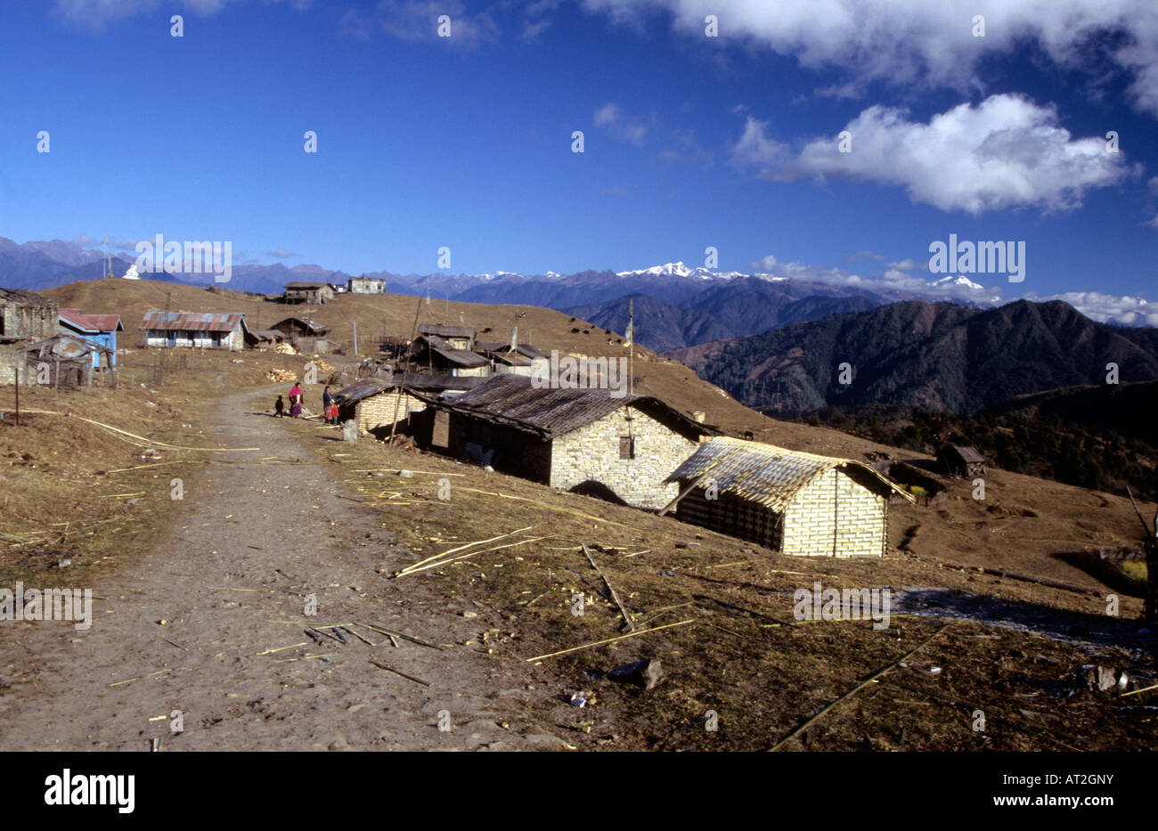 High altitude village near Dirang, Arunachal Pradesh, India Stock Photo ...