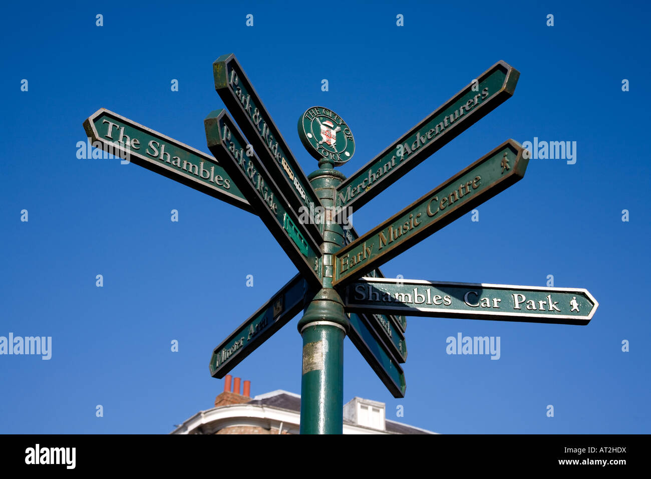 Street Signpost in York Yorkshire England Feb 2008 Stock Photo - Alamy