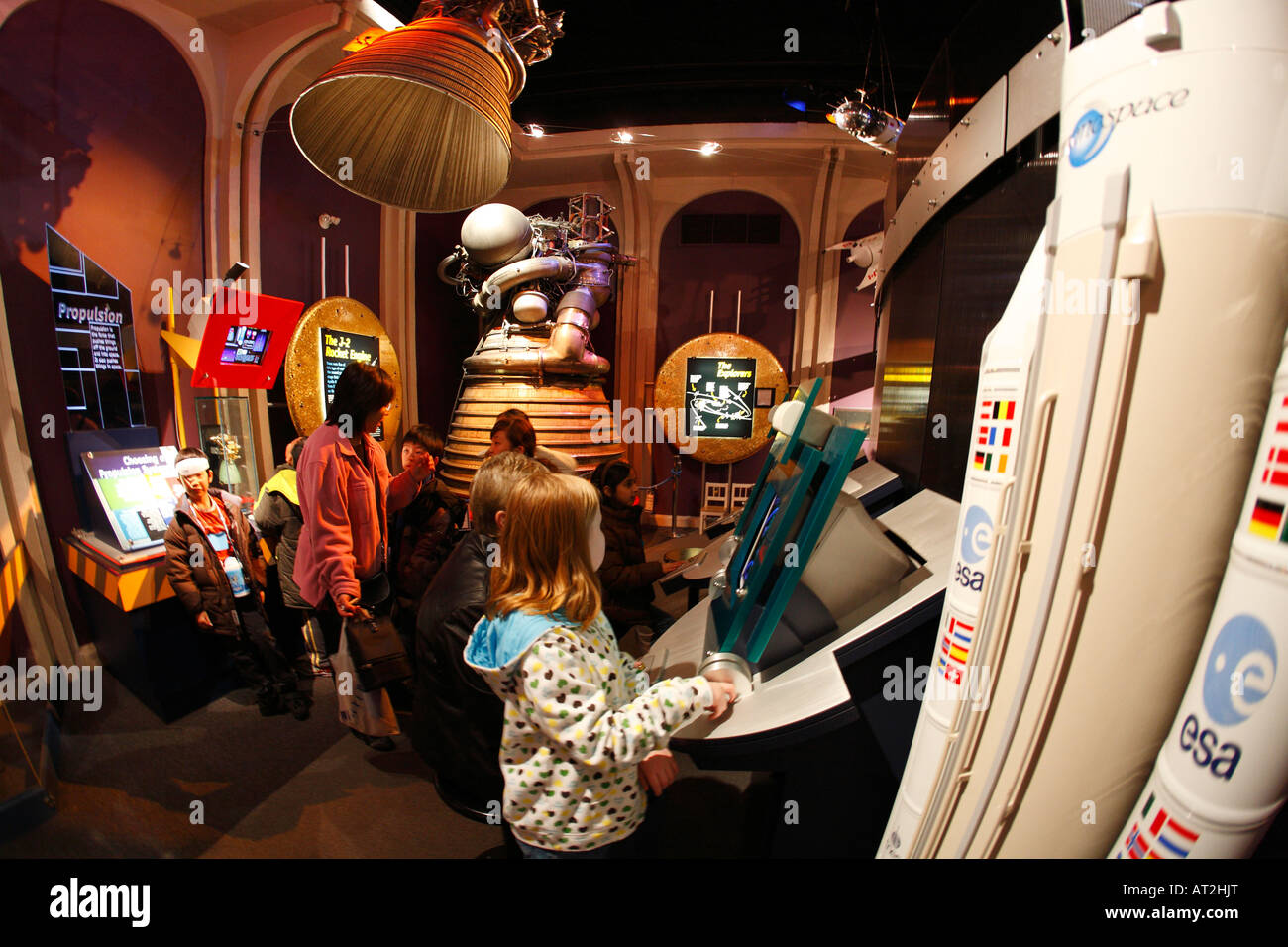Children at display in H R MacMillan Space Centre at the Planetarium ...