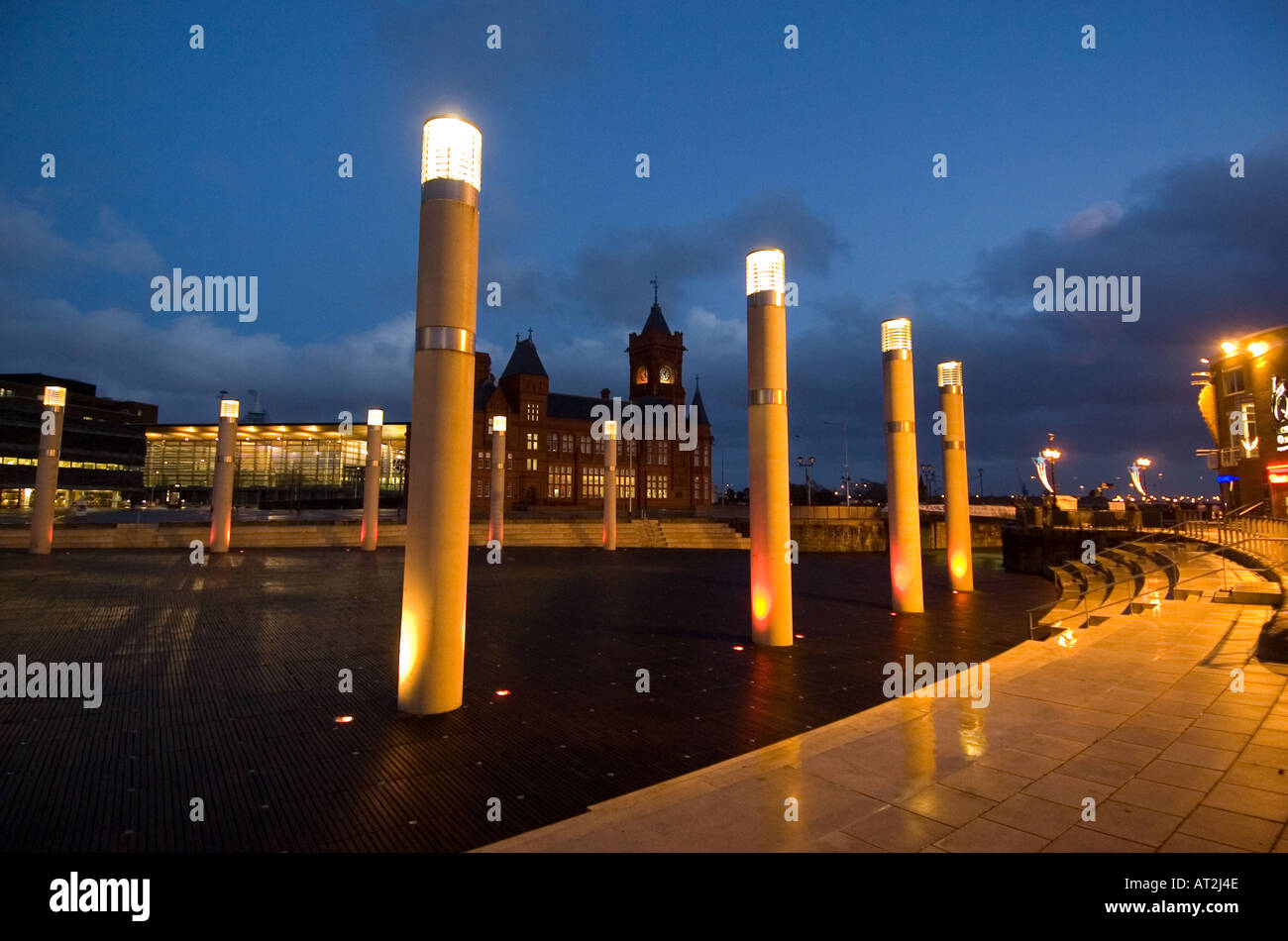 The old pier head building in Cardiff Bay, Wales, UK Stock Photo - Alamy