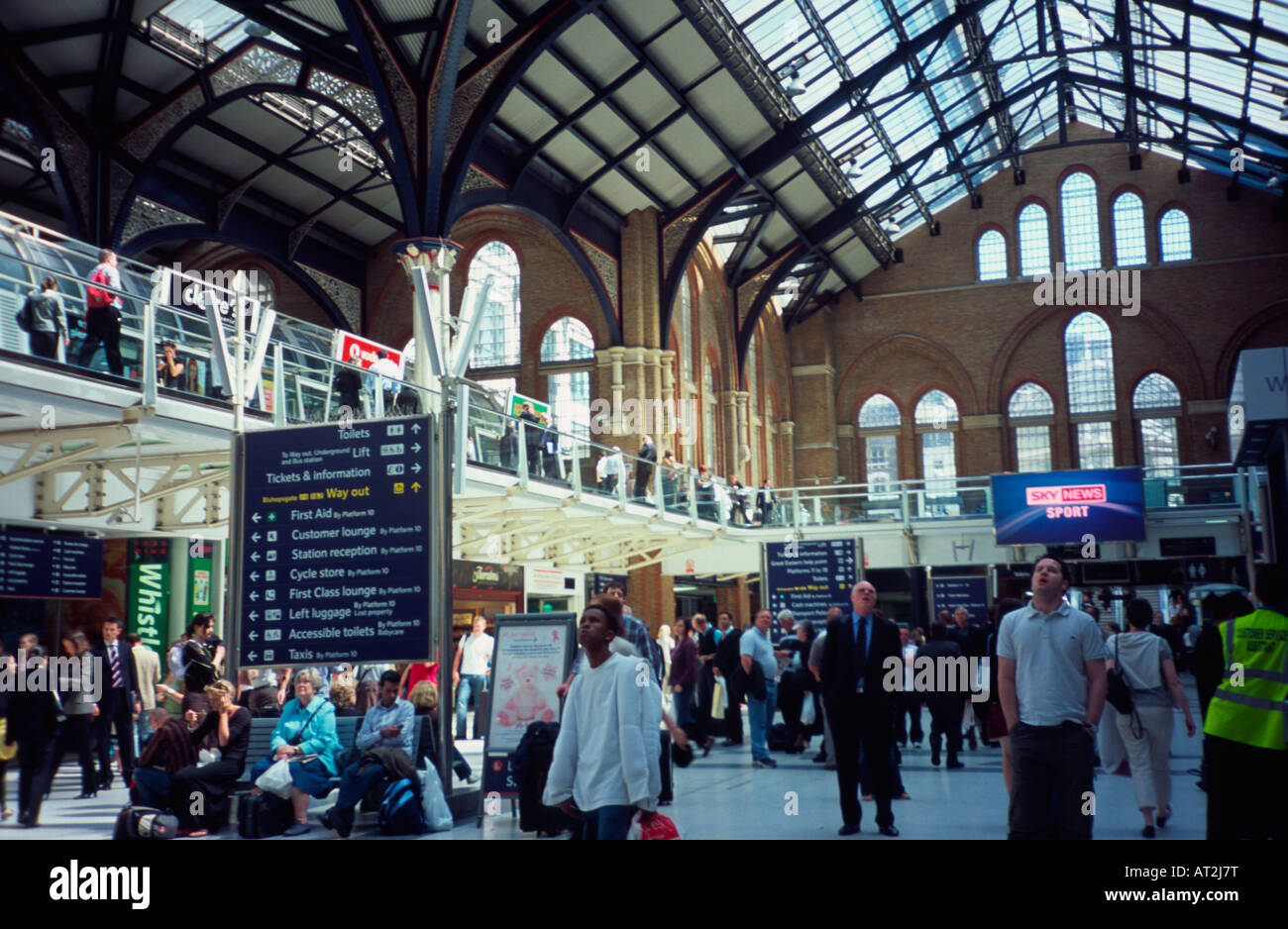 Passengers on the concourse of Liverpool Street Station London UK Stock ...