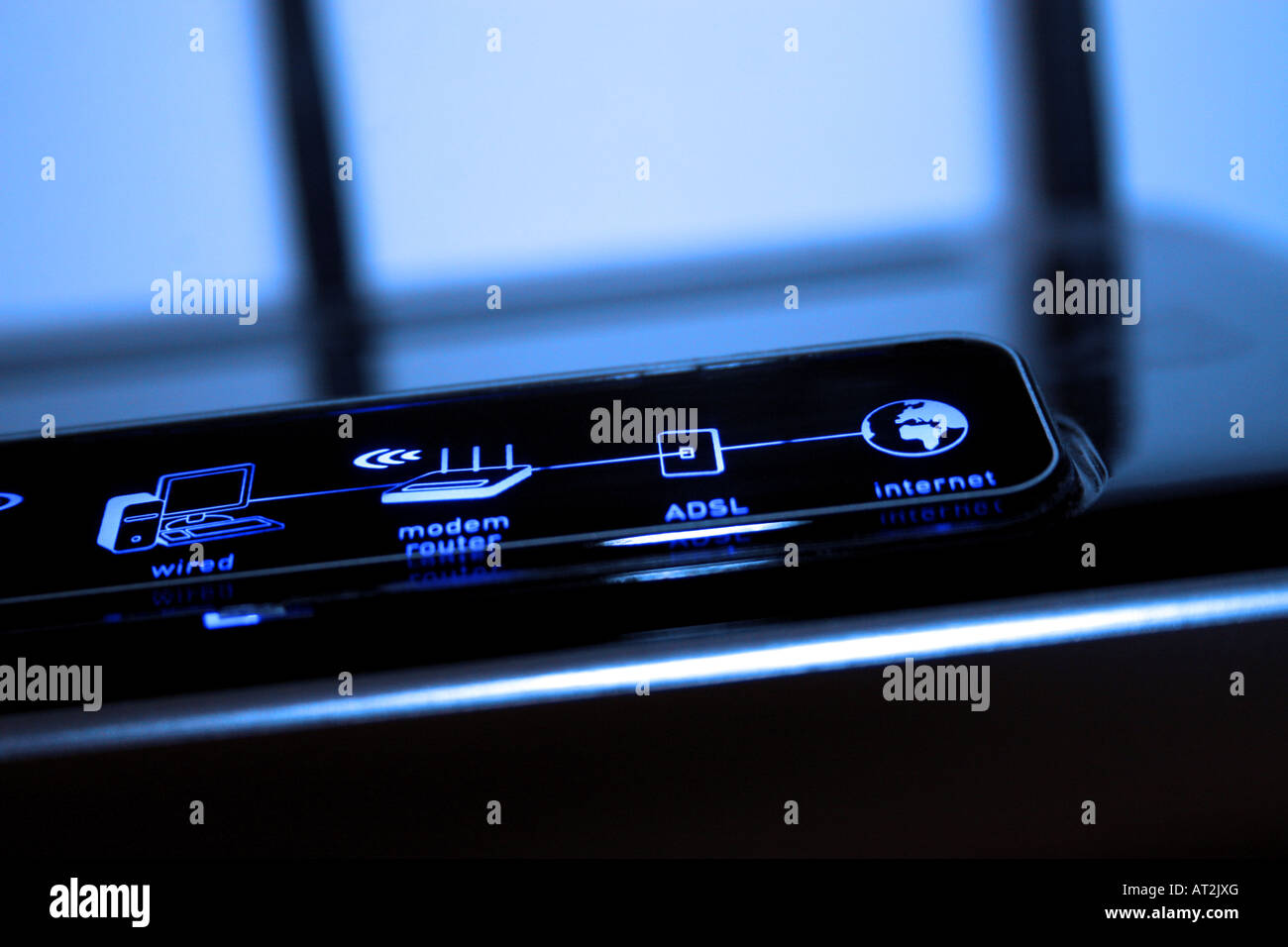 Close up of internet hub Stock Photo - Alamy