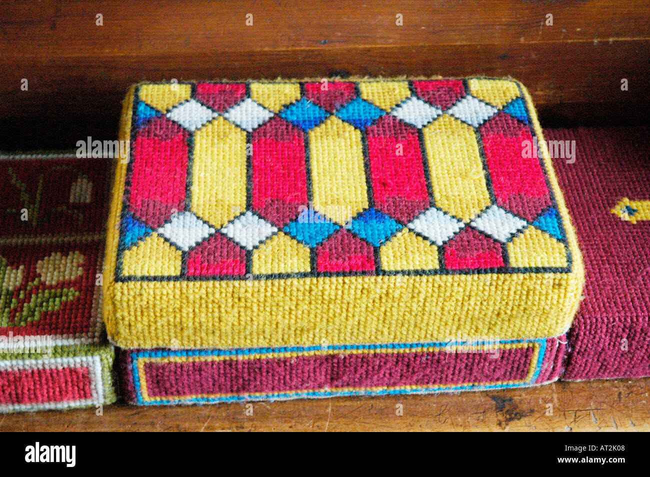 Hassocks in a church Stock Photo - Alamy