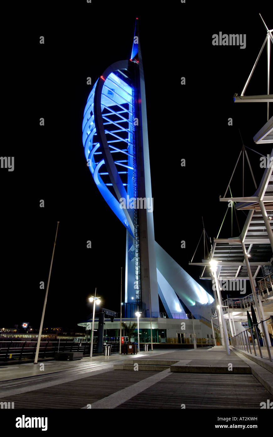 Spinnaker tower night hi-res stock photography and images - Alamy