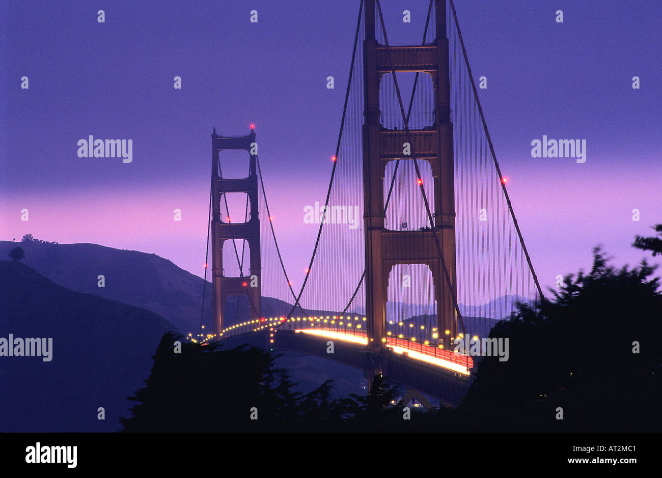 Golden gate bridge lit up hi-res stock photography and images - Alamy