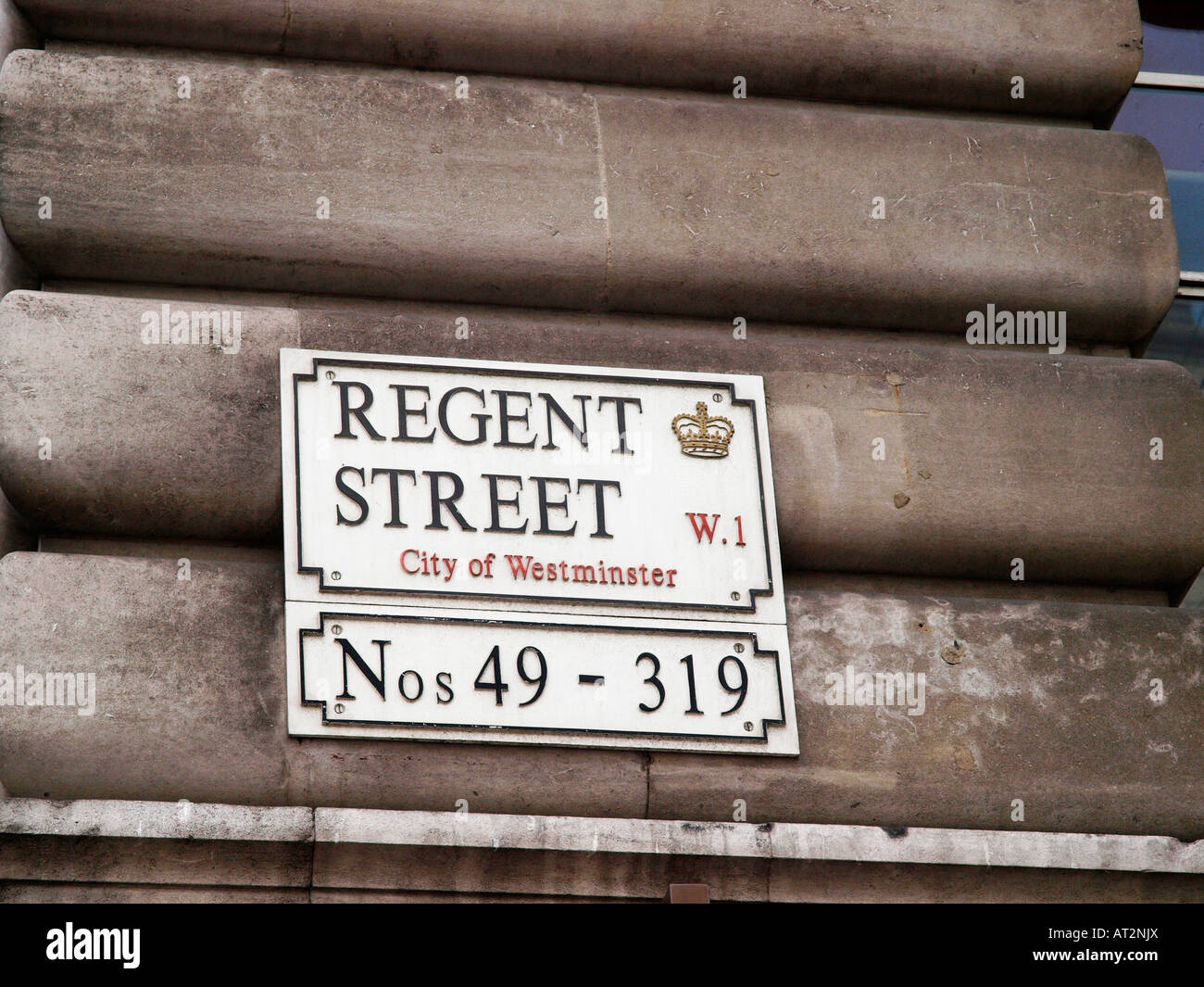 Regent Street sign London W1 Stock Photo - Alamy