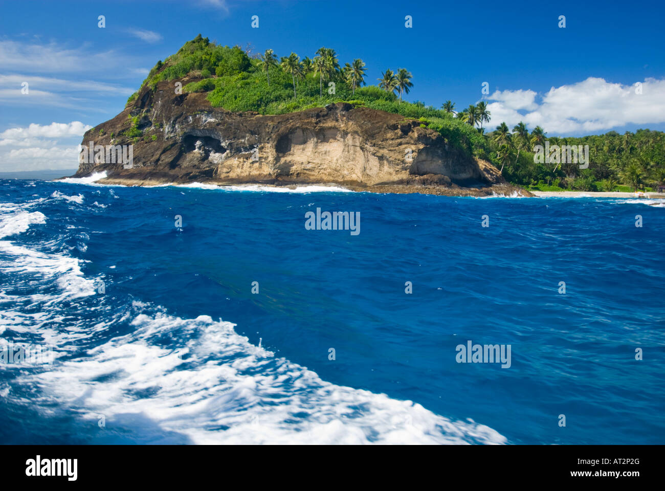 APULIMA ISLAND blue lagoon SAMOA southeastern Upolu island in the sun ...