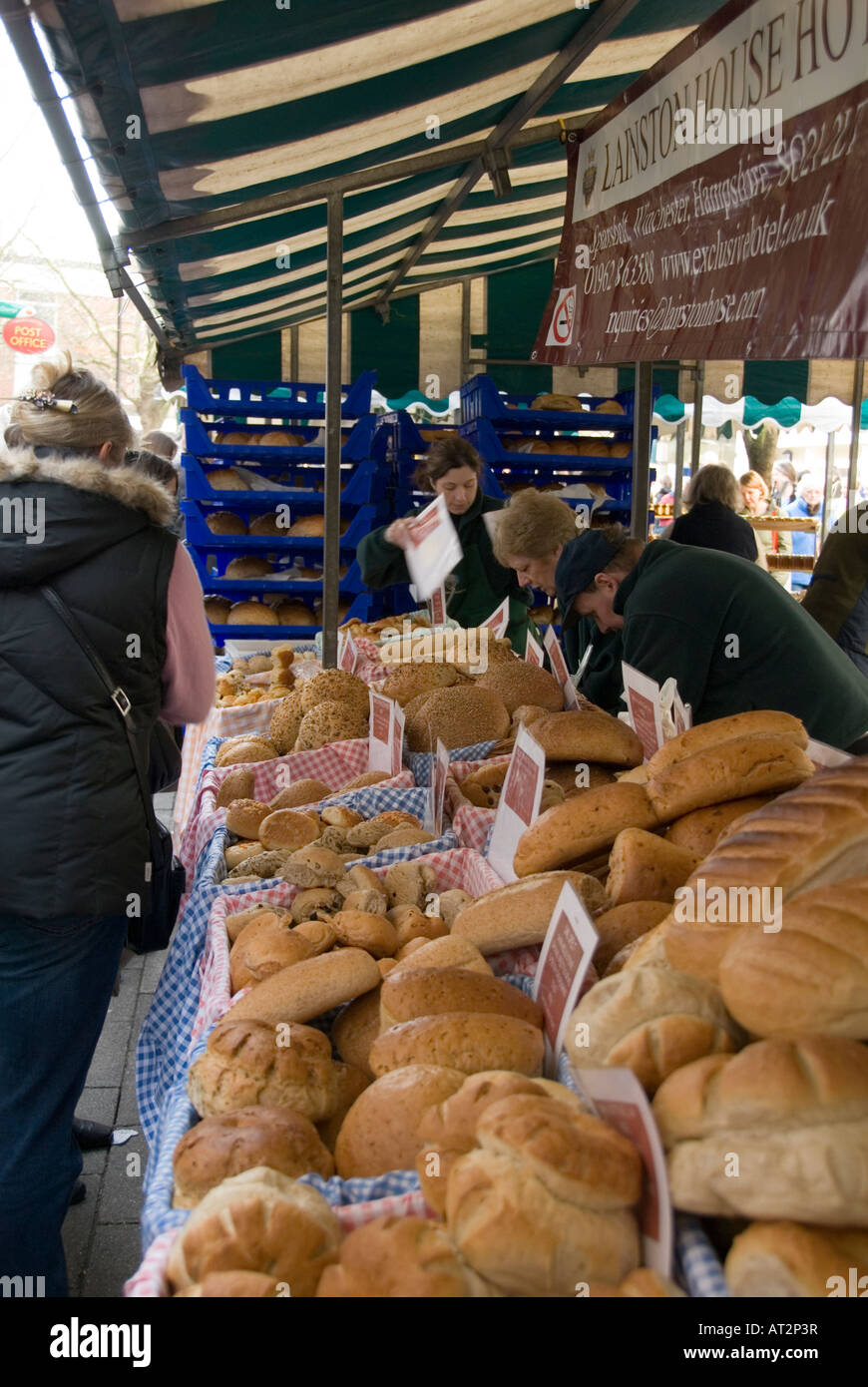 Bread for sale in market stall Stock Photo - Alamy