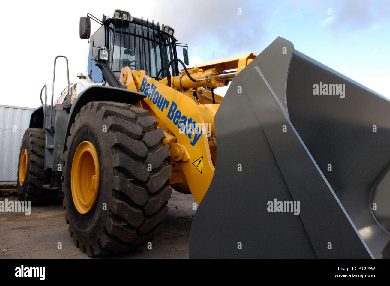a large digger earth mover excavator jcb owned by balfour beatty ...
