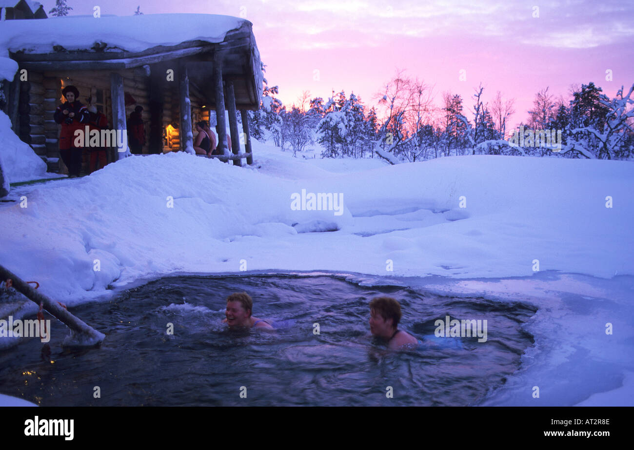 Spa in Lapland Finland Stock Photo - Alamy