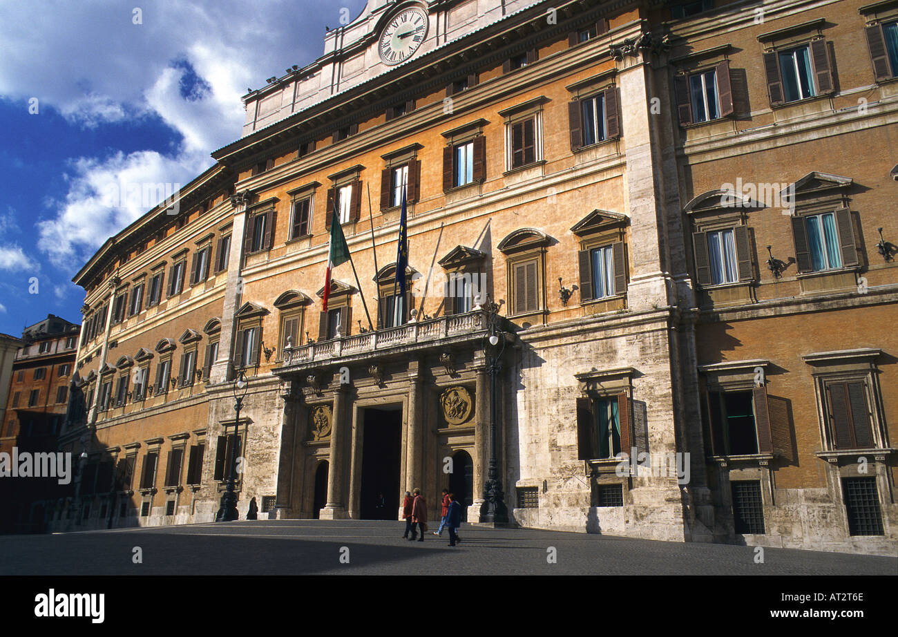 Palazzo Monte Citorio Parliament of Rome Italy Stock Photo - Alamy