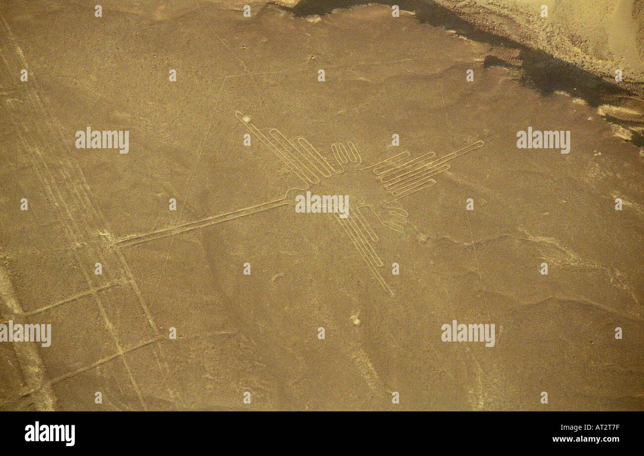 Aerial view Nazca Lines, Peru Stock Photo - Alamy