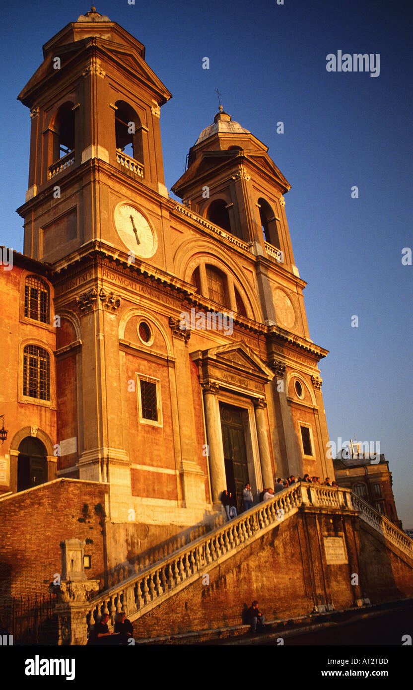 Church of Santa Trinita del Monti Rome Italy Stock Photo - Alamy