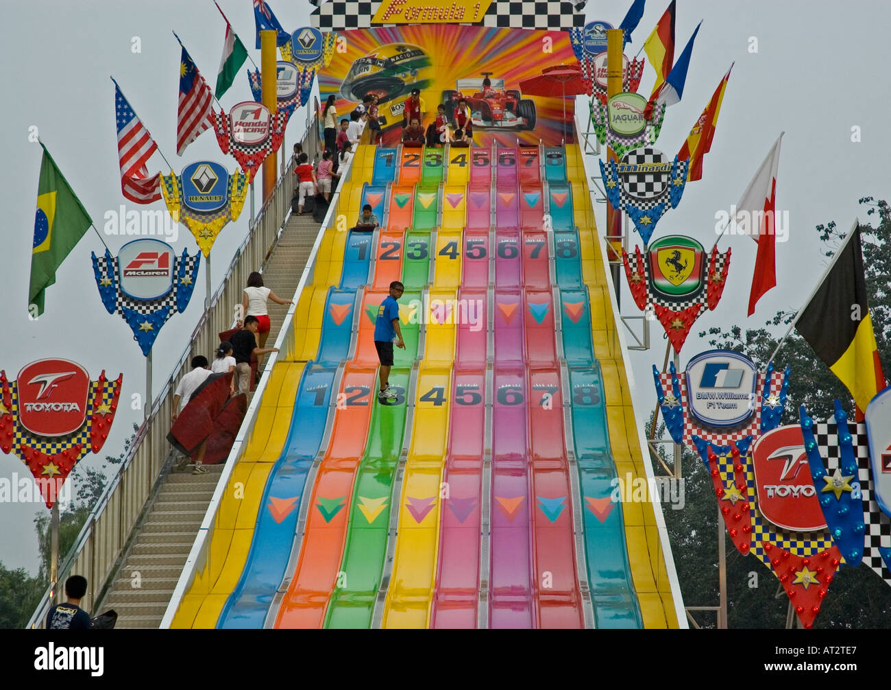 Giant slide at World Carnival, Beijing Stock Photo - Alamy