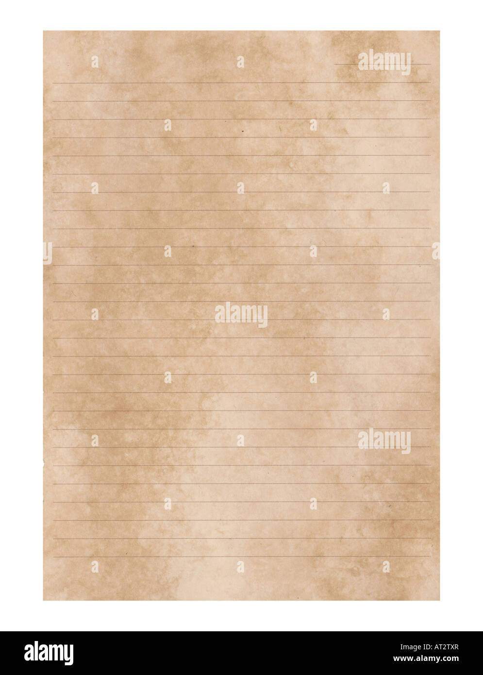 Ruled Coffee Paper Stock Photo - Alamy