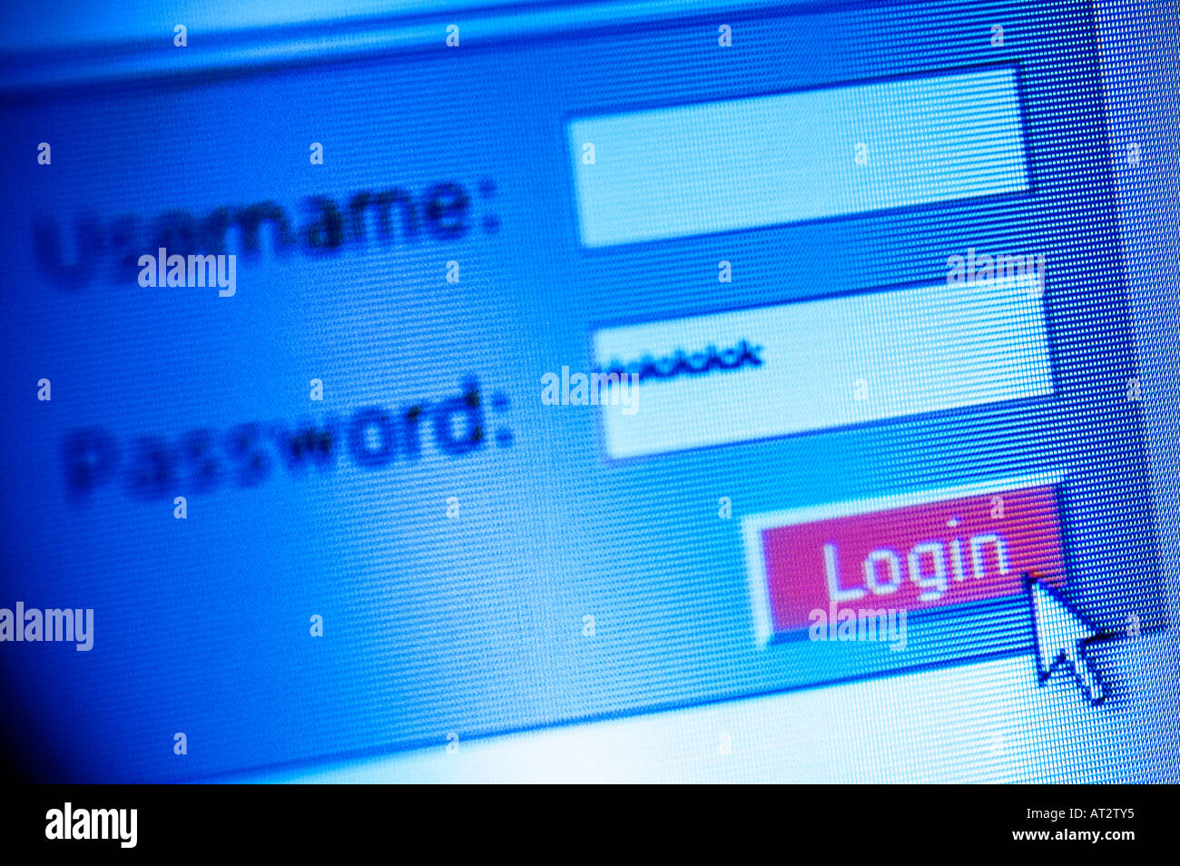 Close up login screen on laptop hi-res stock photography and images - Alamy