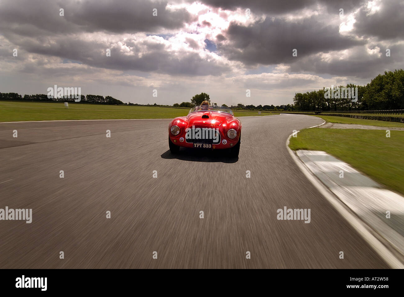 Sally Mason Styrron driving her 1950 Ferrari 166 Barchetta around the ...