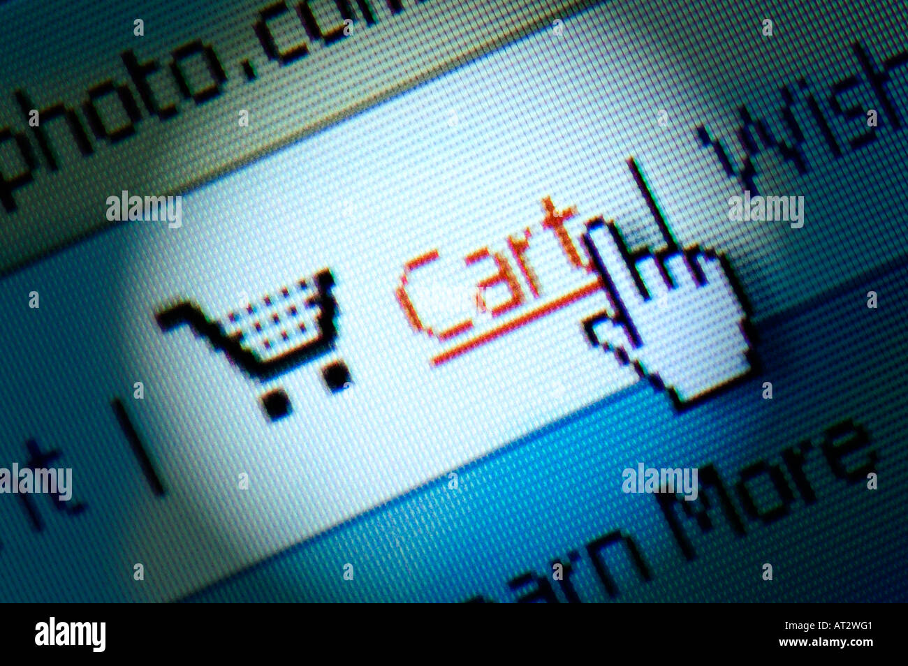 SHOPPING CART ICON SYMBOL ON SCREEN COMPUTER LAPTOP Stock Photo - Alamy