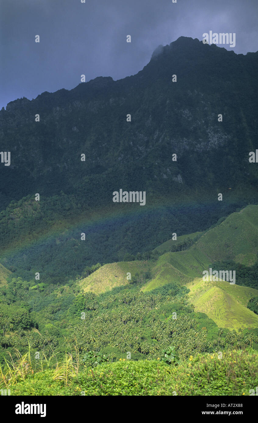 Hanavave range Fatu Hiva Marquesas Islands French Polynesia Stock Photo ...