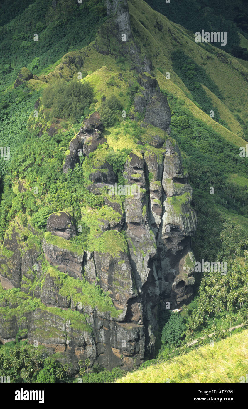 Hanavave range Fatu Hiva Marquesas Islands French Polynesian Stock ...