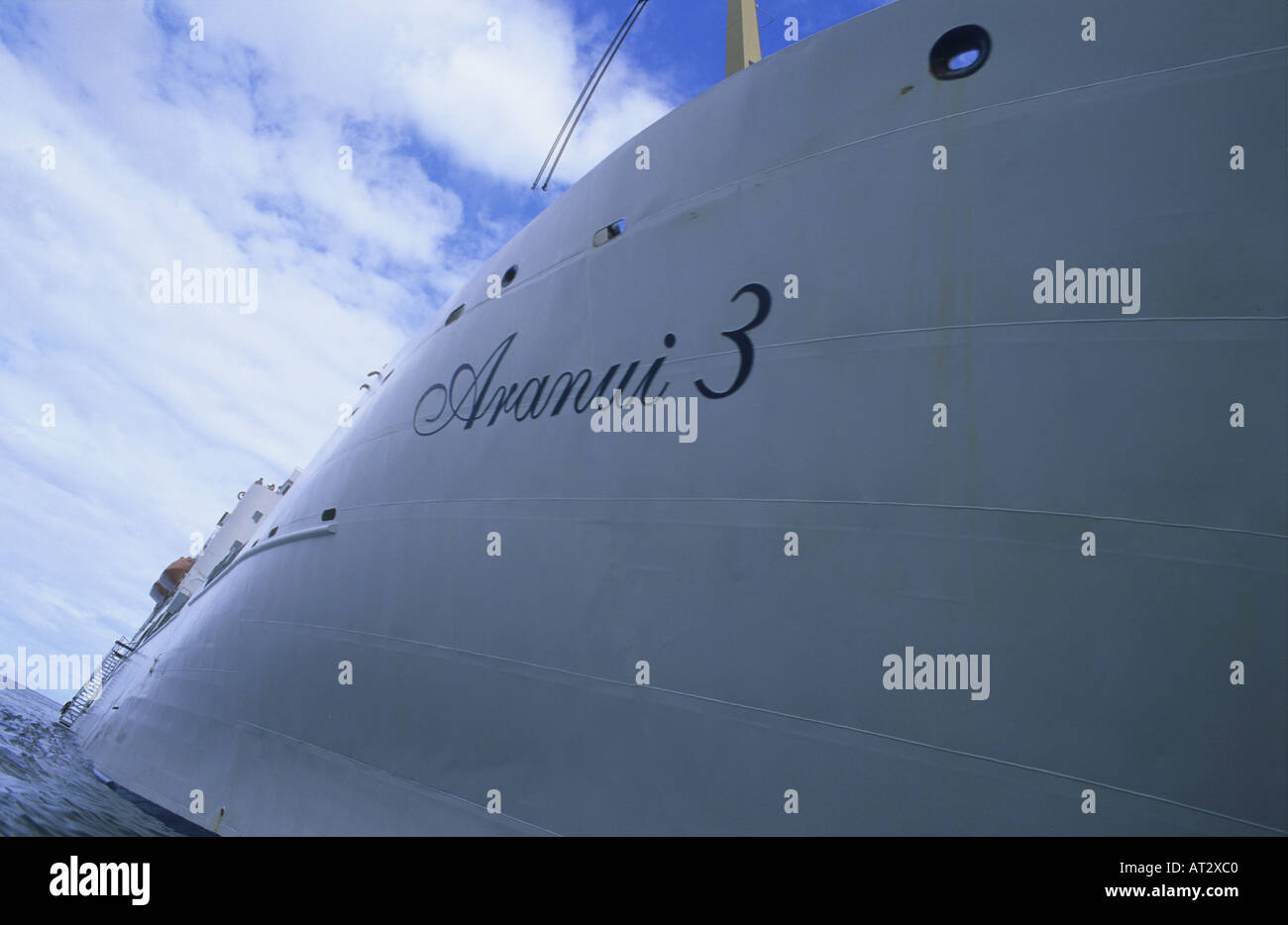 Aranui Ship Hapatoni bay Tahuata Marquesas Islands French Polynesia ...