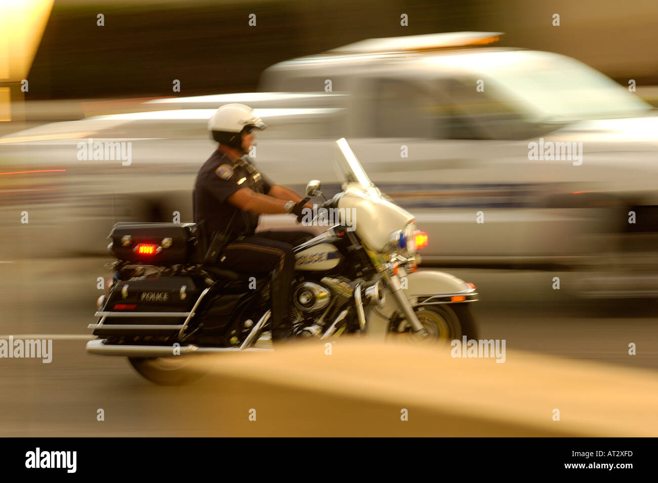 Law Enforcement Police Officer Vehicle And Motorcycle Moving Chasing ...