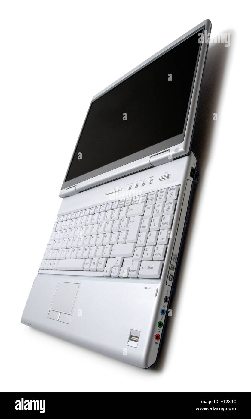 LAPTOP COMPUTER ON WHITE BACKGROUND Stock Photo - Alamy