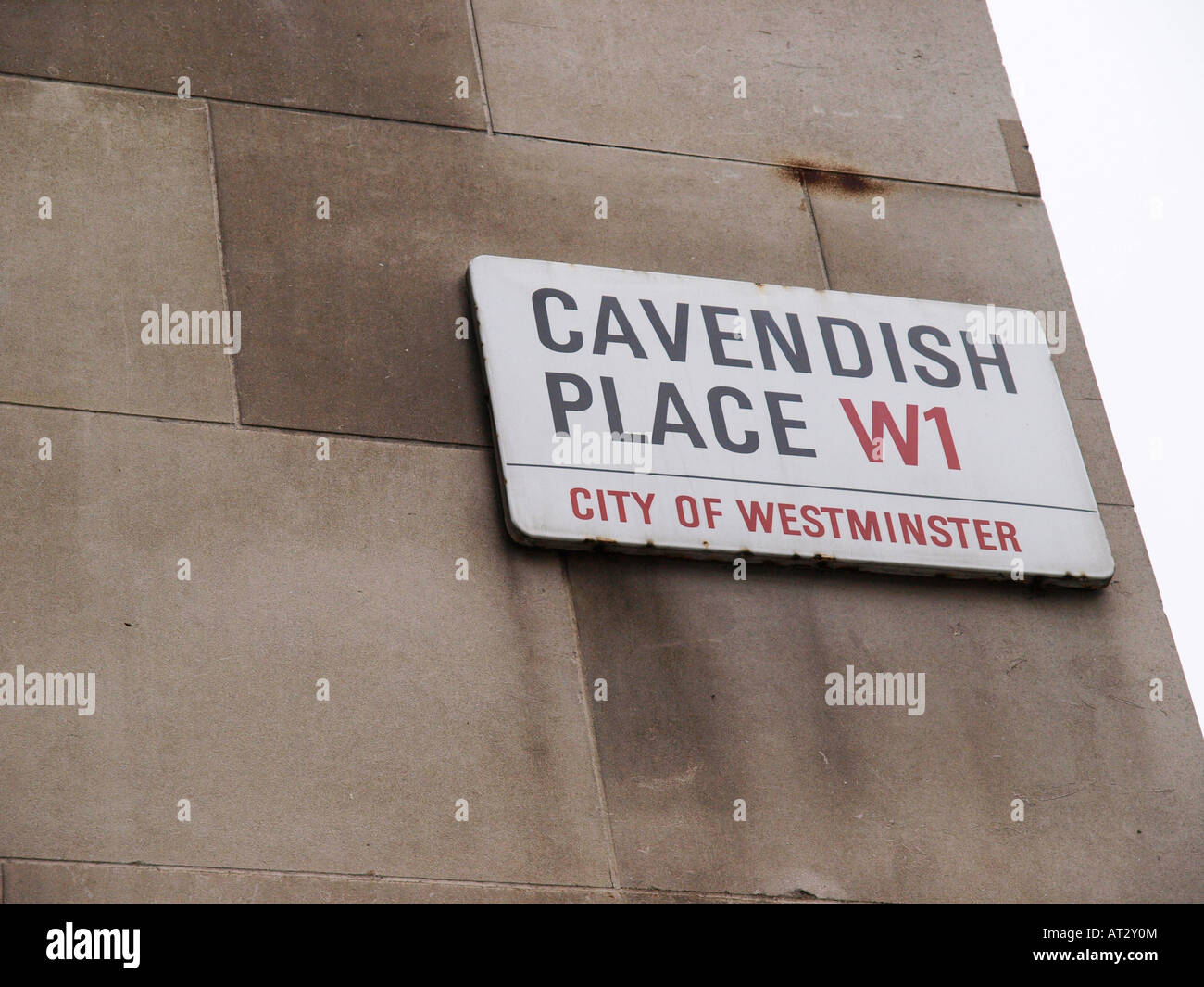 Cavendish Place street sign London W1 Stock Photo - Alamy