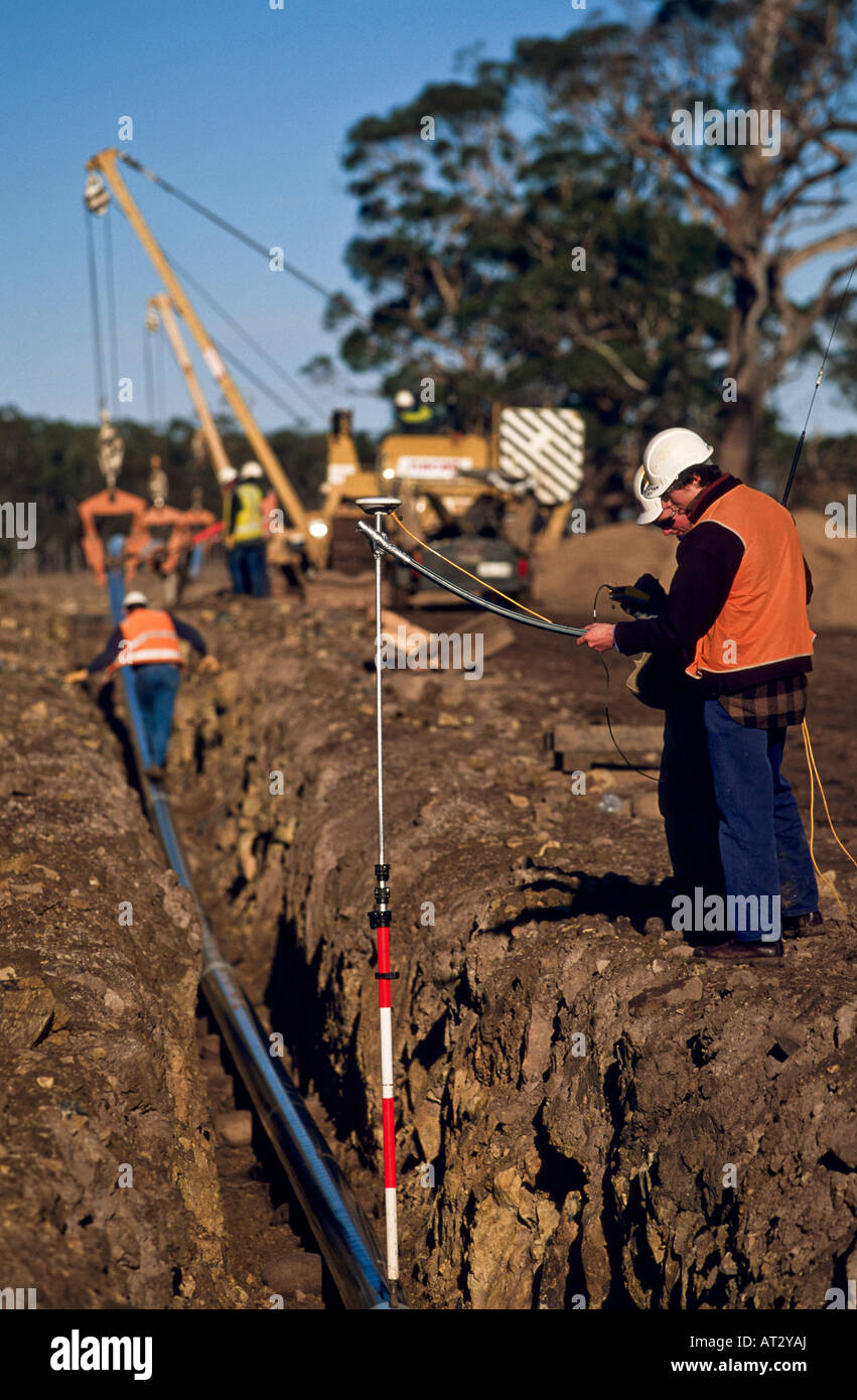 Laying Lowering Pipe Pipeline High Resolution Stock Photography and ...