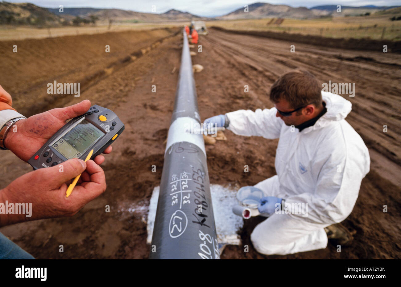 Laying gas pipeline Australia Stock Photo - Alamy