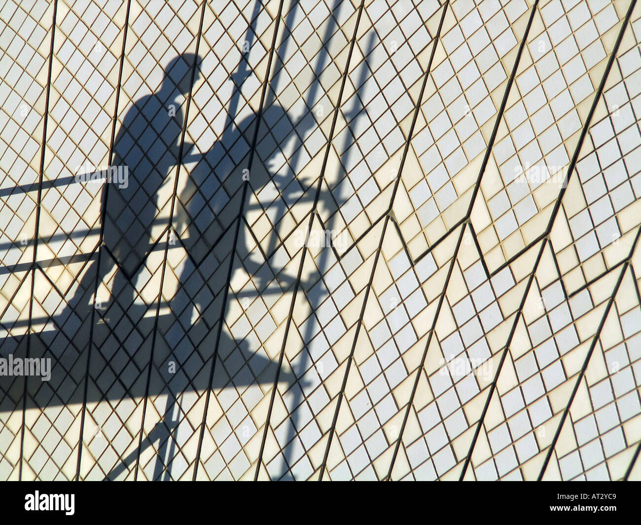 The shadow of two workers on the Sydney Opera House Stock Photo - Alamy