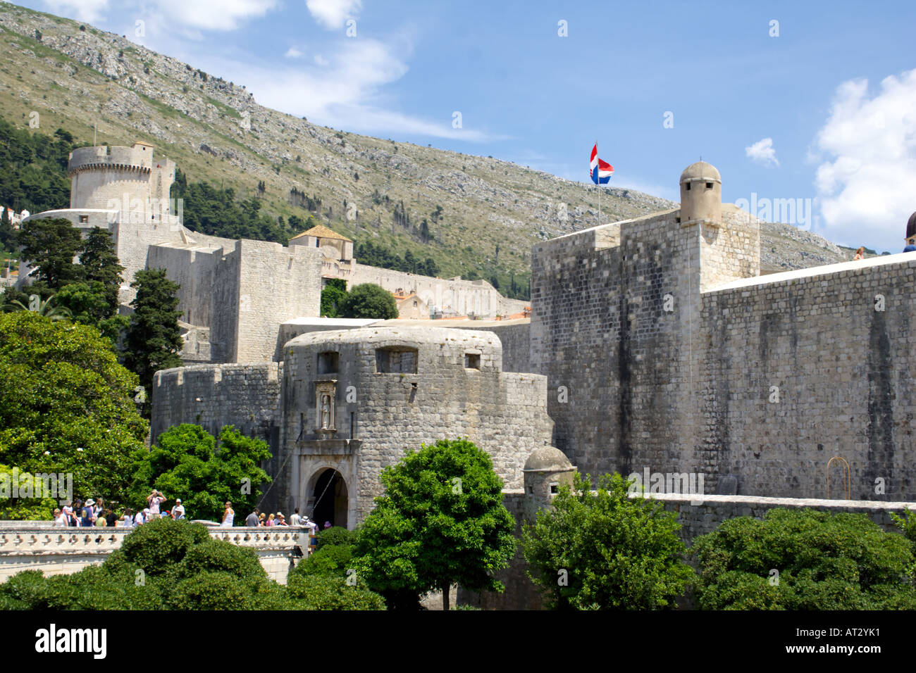 The Pile Gate and City Walls Dubrovnik Croatia The Pile Gate city walls ...
