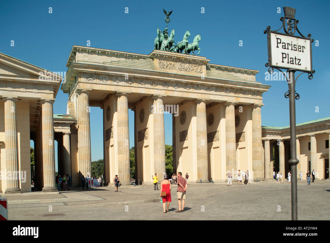Brandenburg Gate at Pariser Platz in Germany´s Capital City Berlin ...