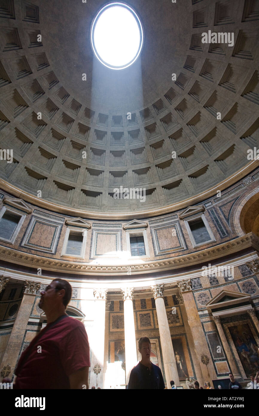 The Pantheon dome with its oculus, Rome Stock Photo - Alamy