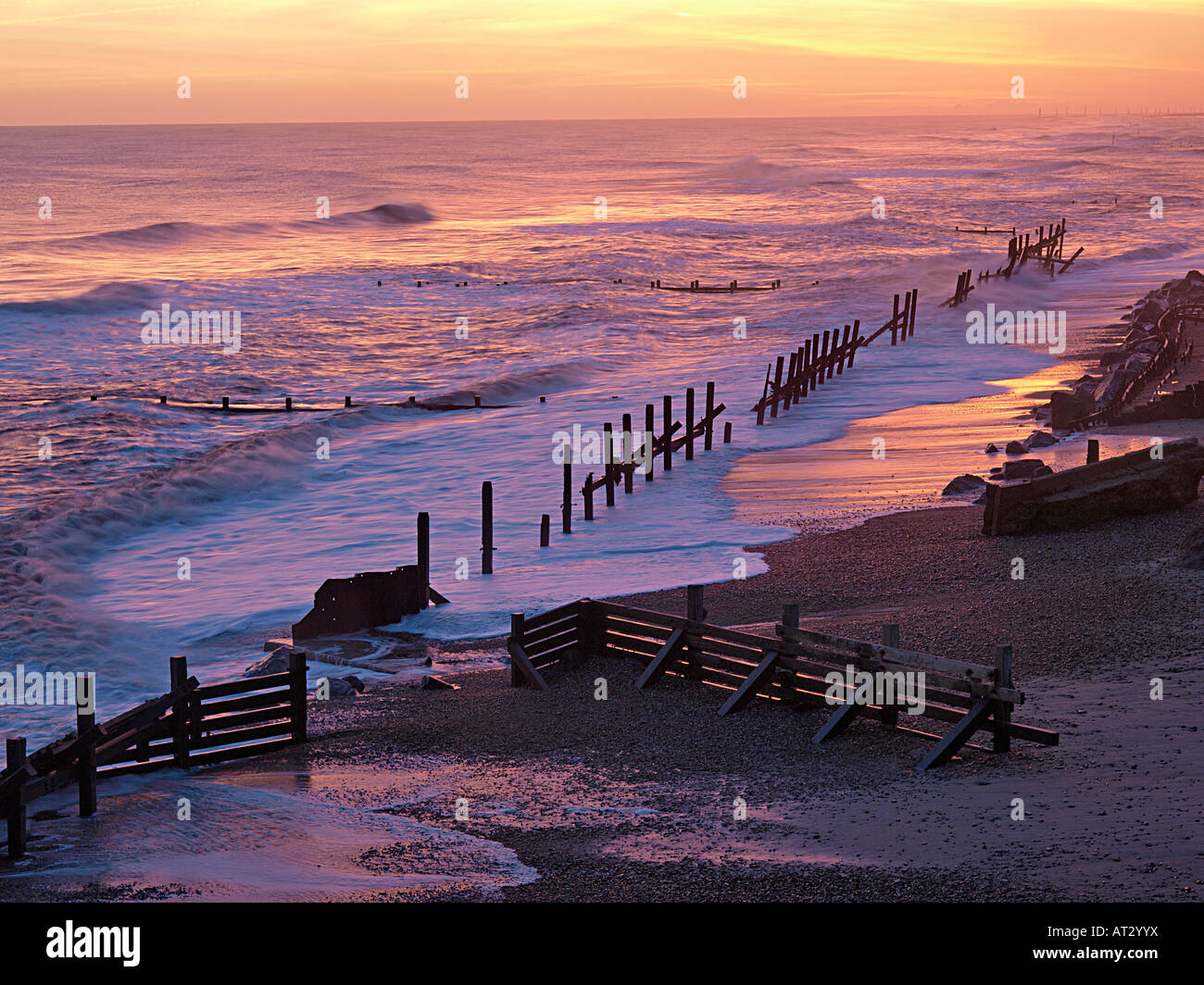Dawn view from happisburgh cliffs hi-res stock photography and images ...