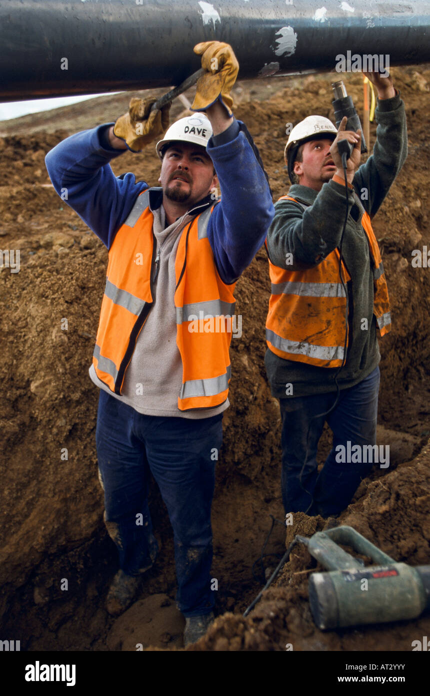 Laying gas pipeline Australia Stock Photo - Alamy
