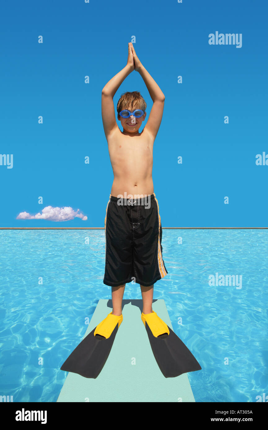Boy dive board hi-res stock photography and images - Alamy