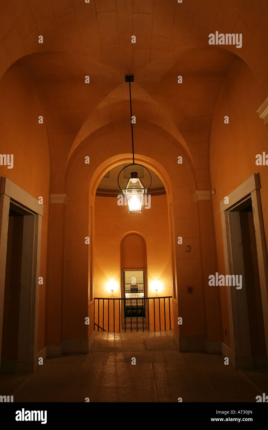 Upper Hallway Leading to Rotunda Historic Dayton Ohio Courthouse Stock ...