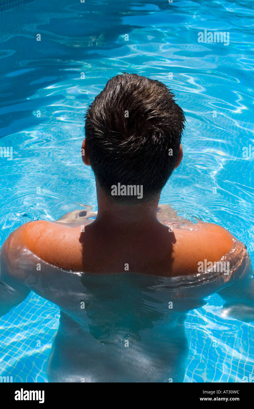 man in swimming pool Stock Photo - Alamy