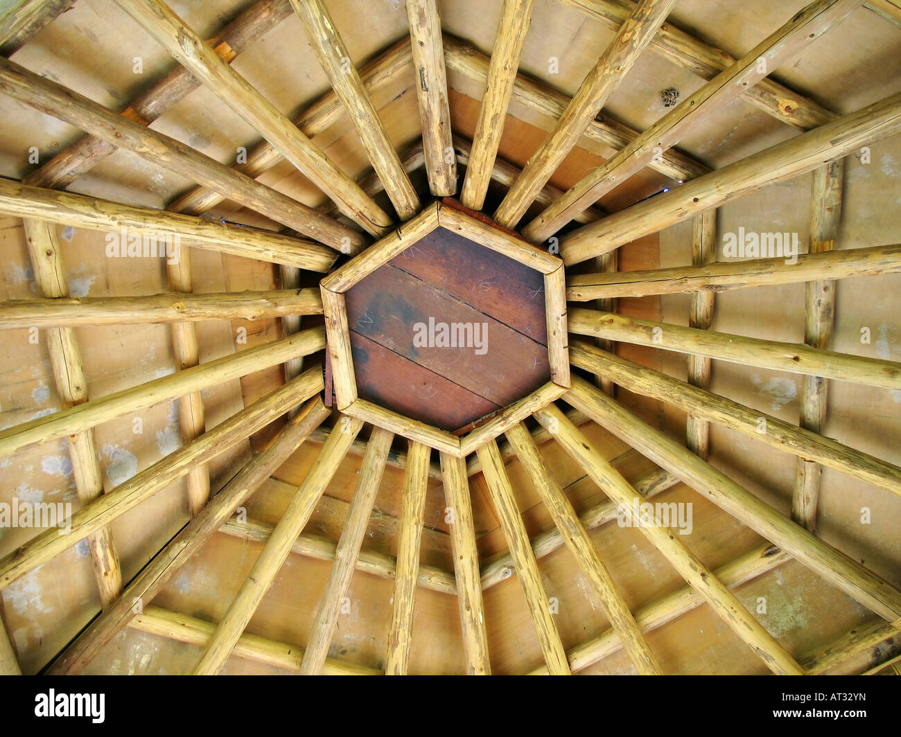 Radial wooden ceiling hi-res stock photography and images - Alamy