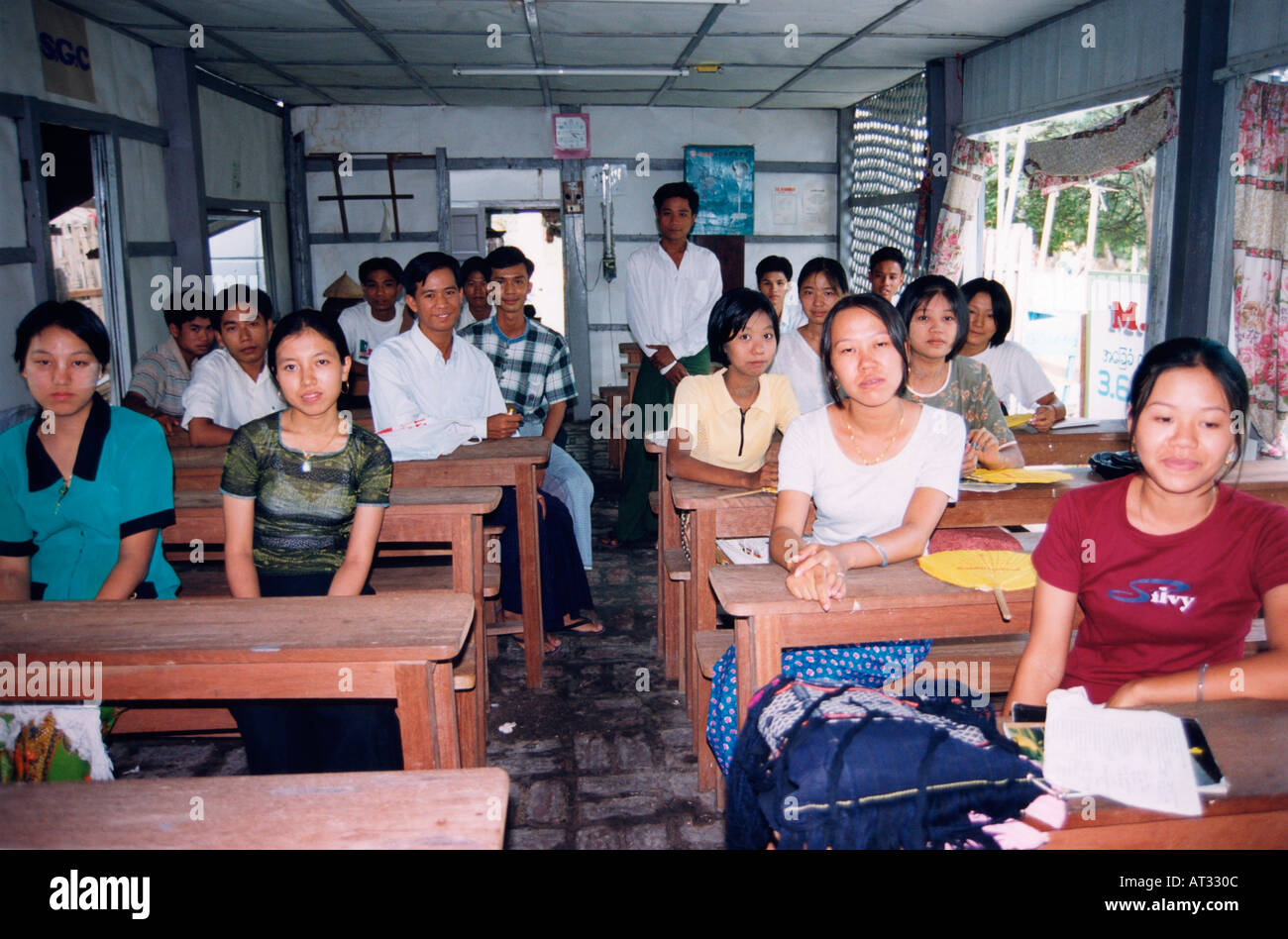 Myanmar Burma Mandalay English Class Stock Photo - Alamy