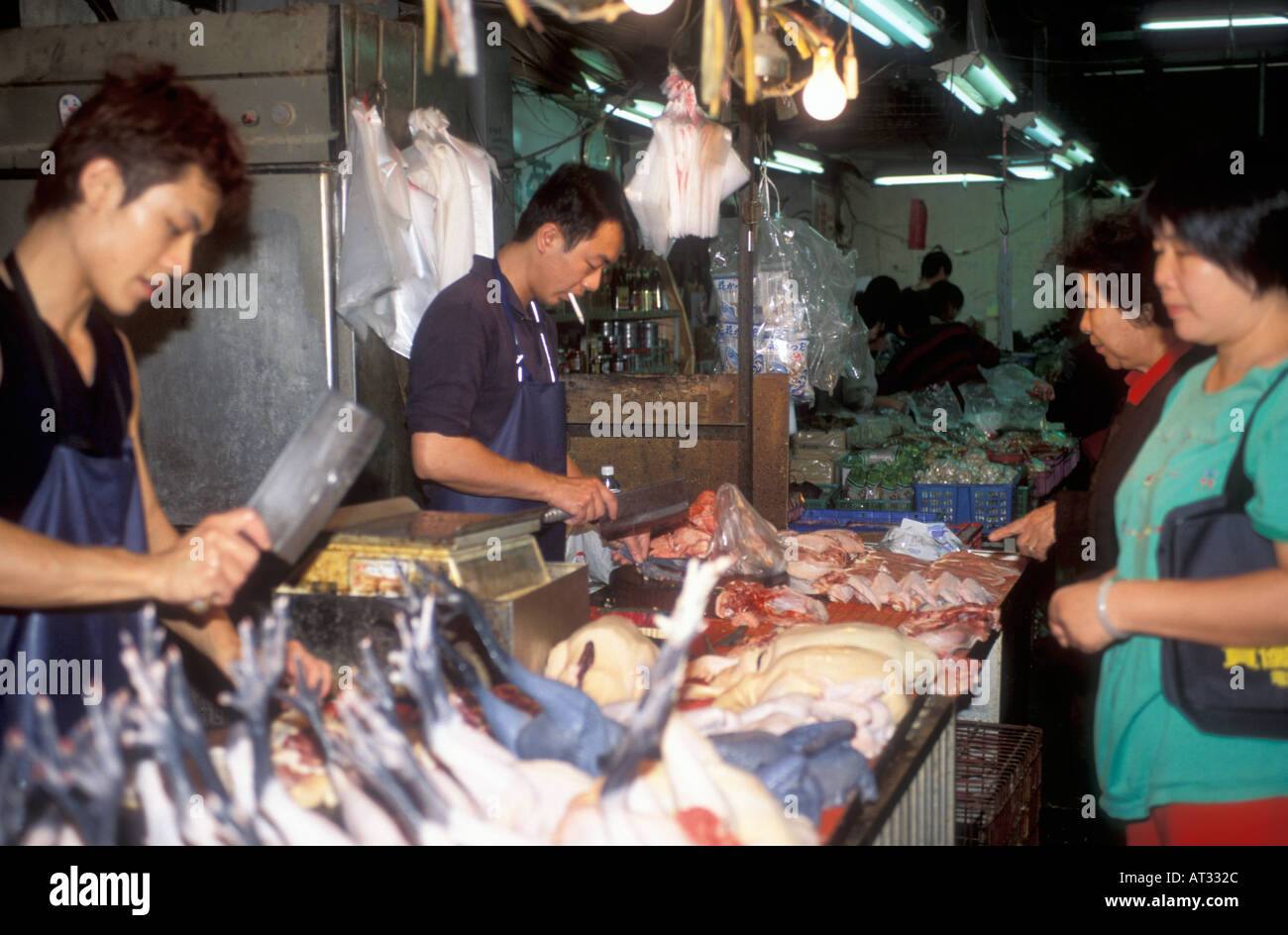 Selling Chicken In Traditional Market Stock Photo - Alamy