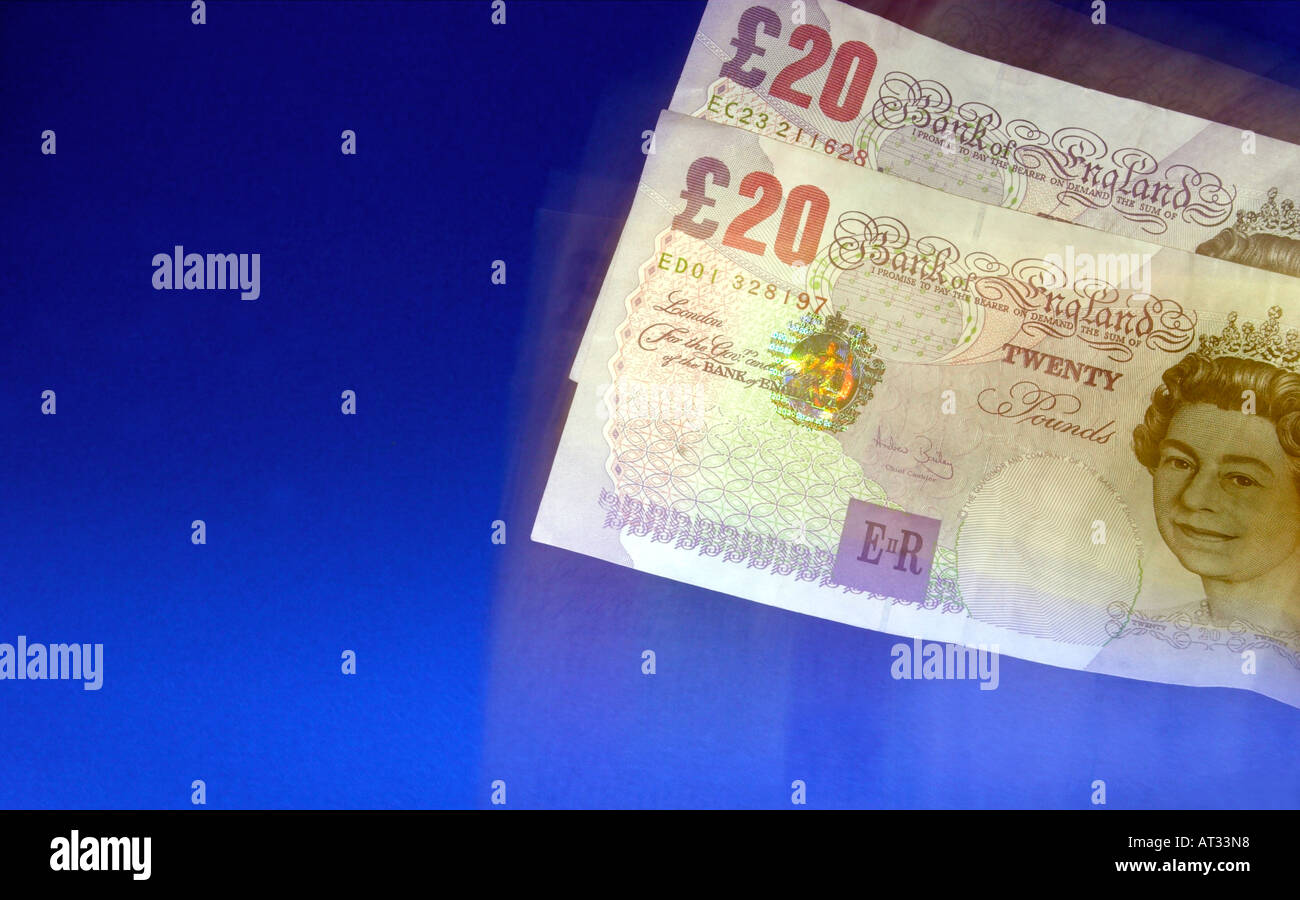 Two British twenty pound notes Stock Photo - Alamy