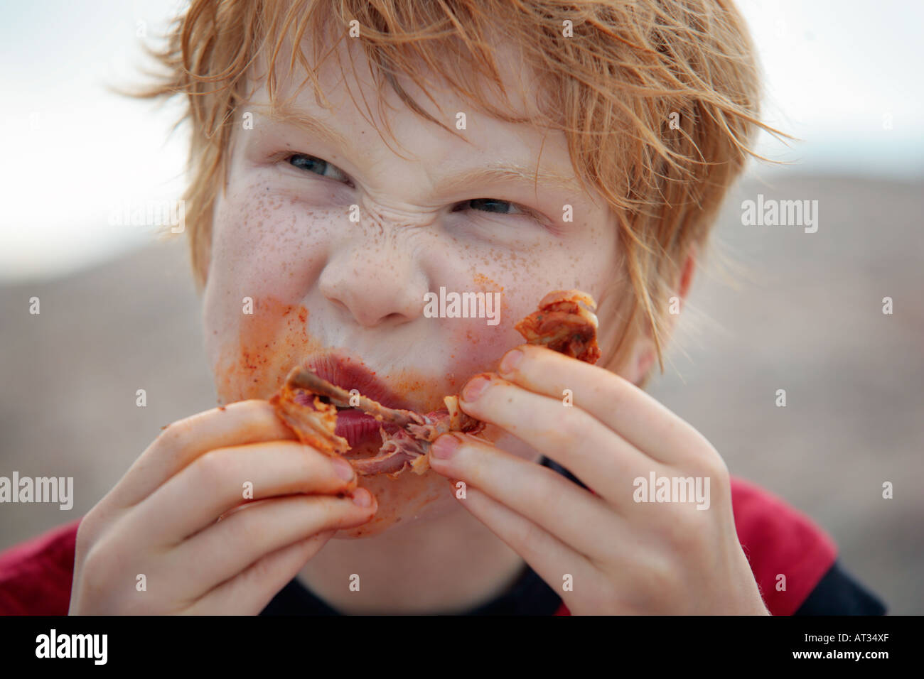 Boy Freckles Ginger Hair Smiling Stock Photos & Boy Freckles Ginger ...