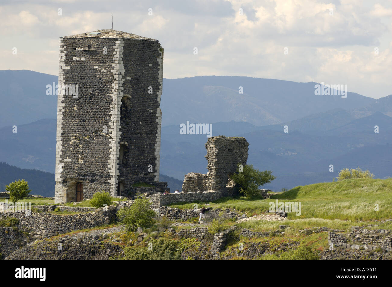 France Ardeche Mirabel Village The Donjon Tower Ruins Stock Photo - Alamy