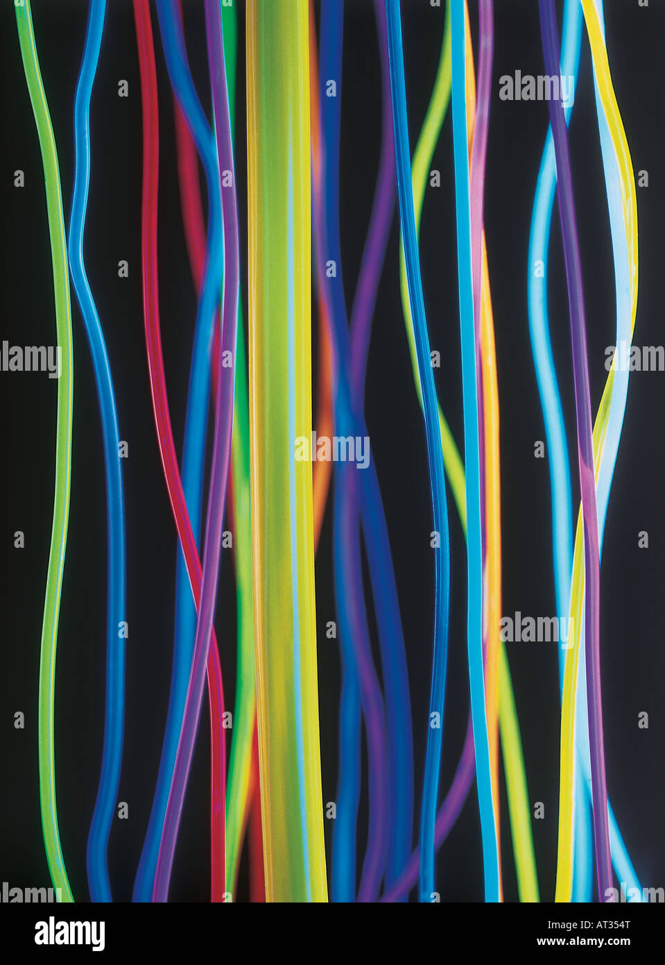 Abstract image of coloured cables Stock Photo - Alamy