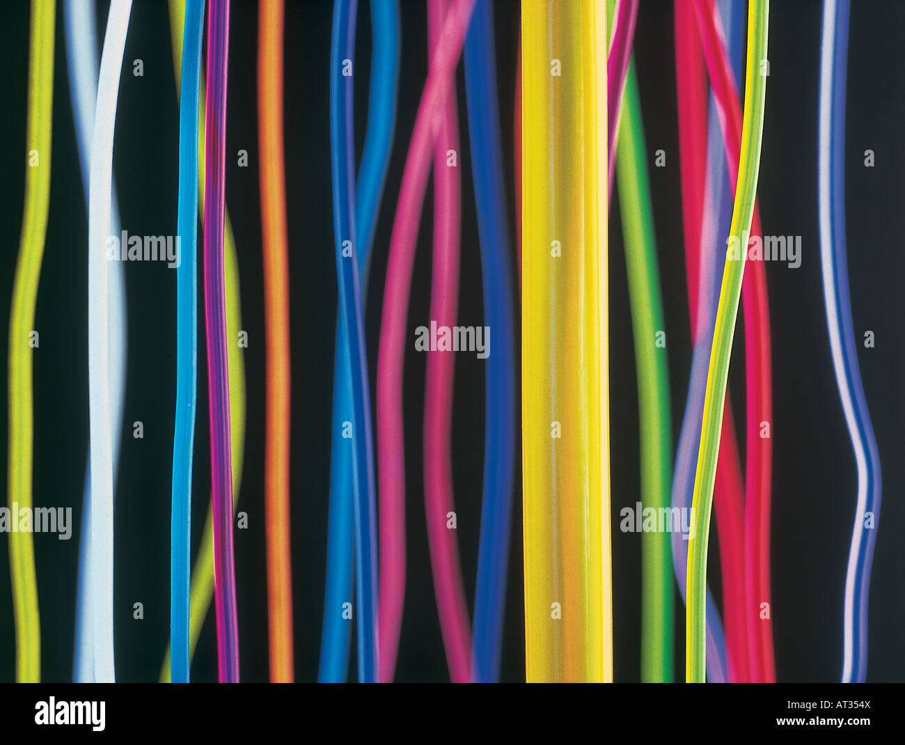Abstract image of coloured cables Stock Photo - Alamy
