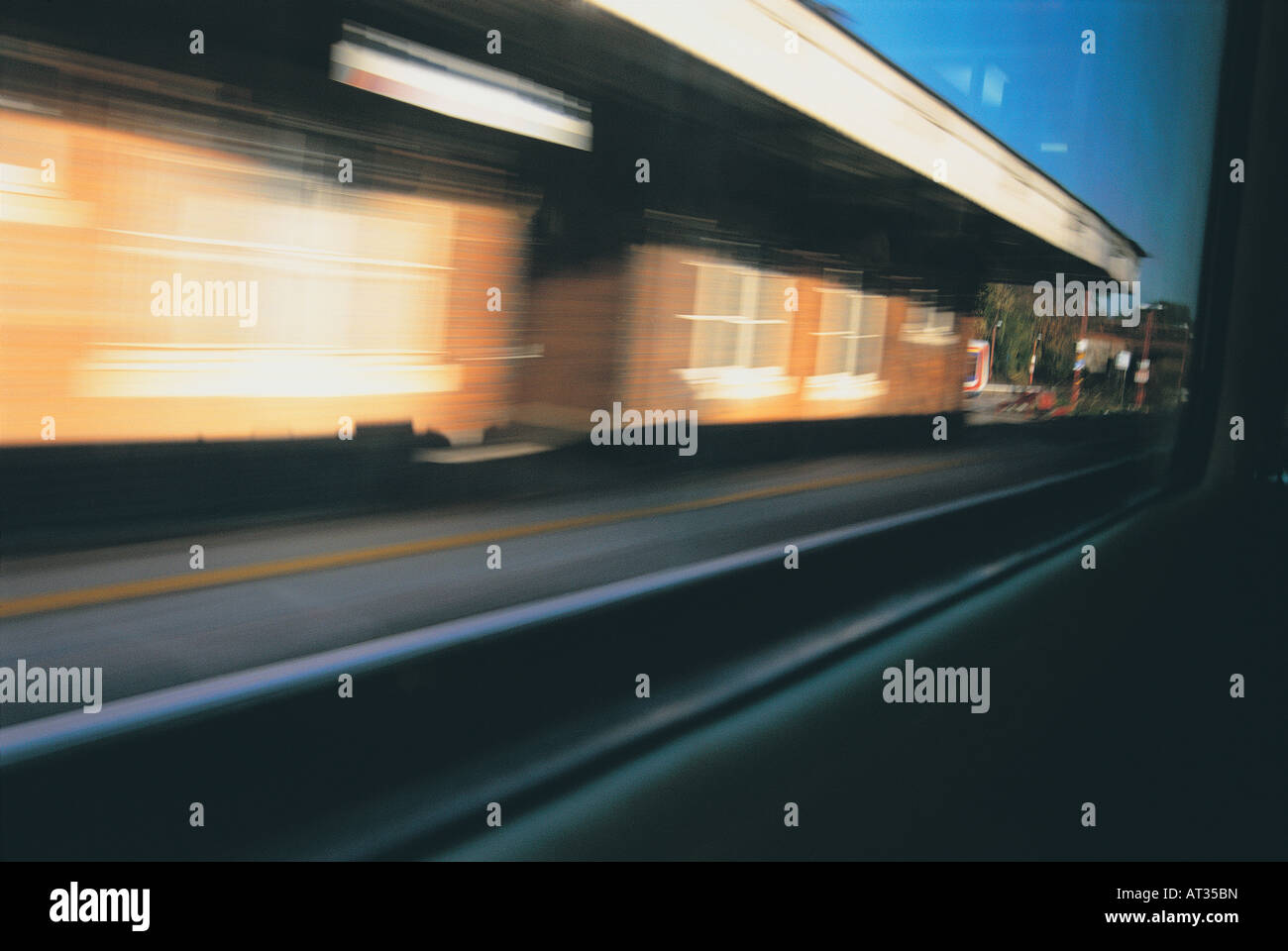 Blur from a train window hi-res stock photography and images - Alamy